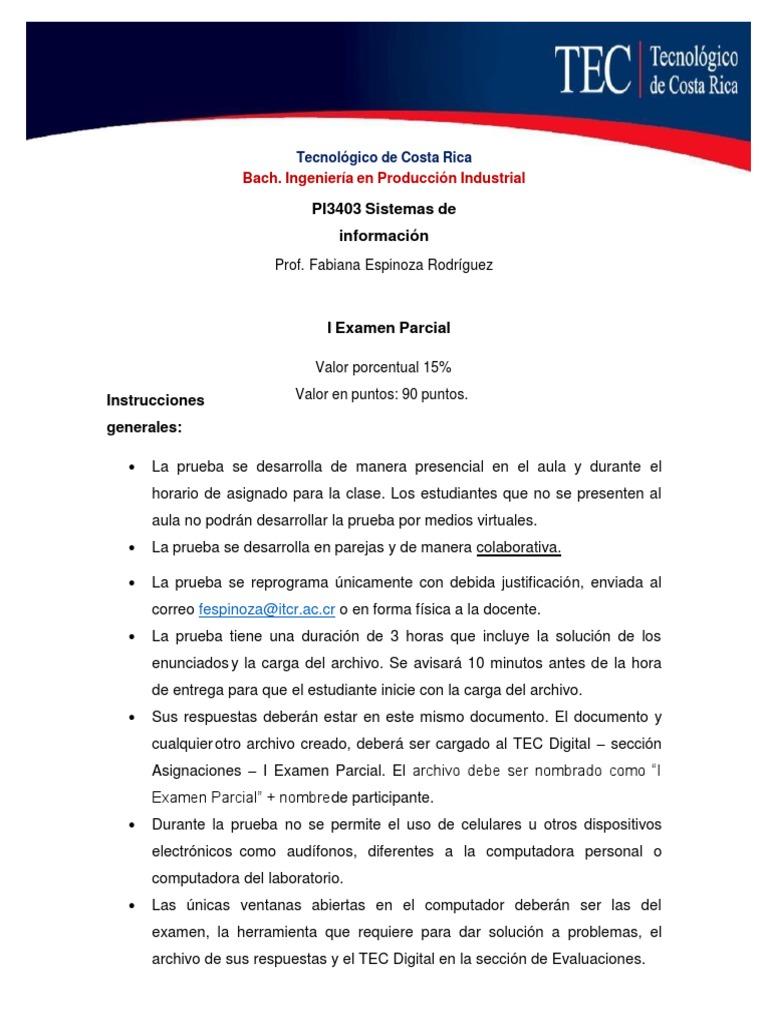 I Examen Parcial Sdi Reyshell Mora Edwin Morales | PDF | Business ...