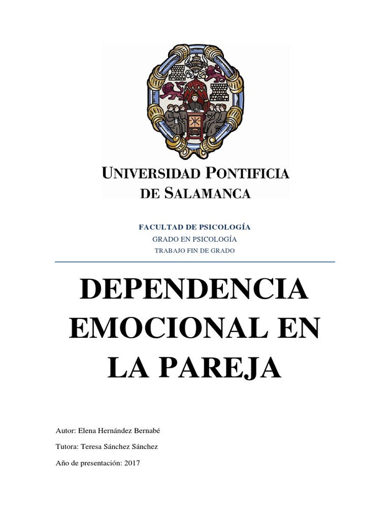 Dependencia Emocional en La Pareja | PDF | Teoría de apego | Amor