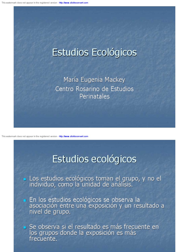 Estudios Ecologicos | PDF | Análisis de regresión | Parcialidad