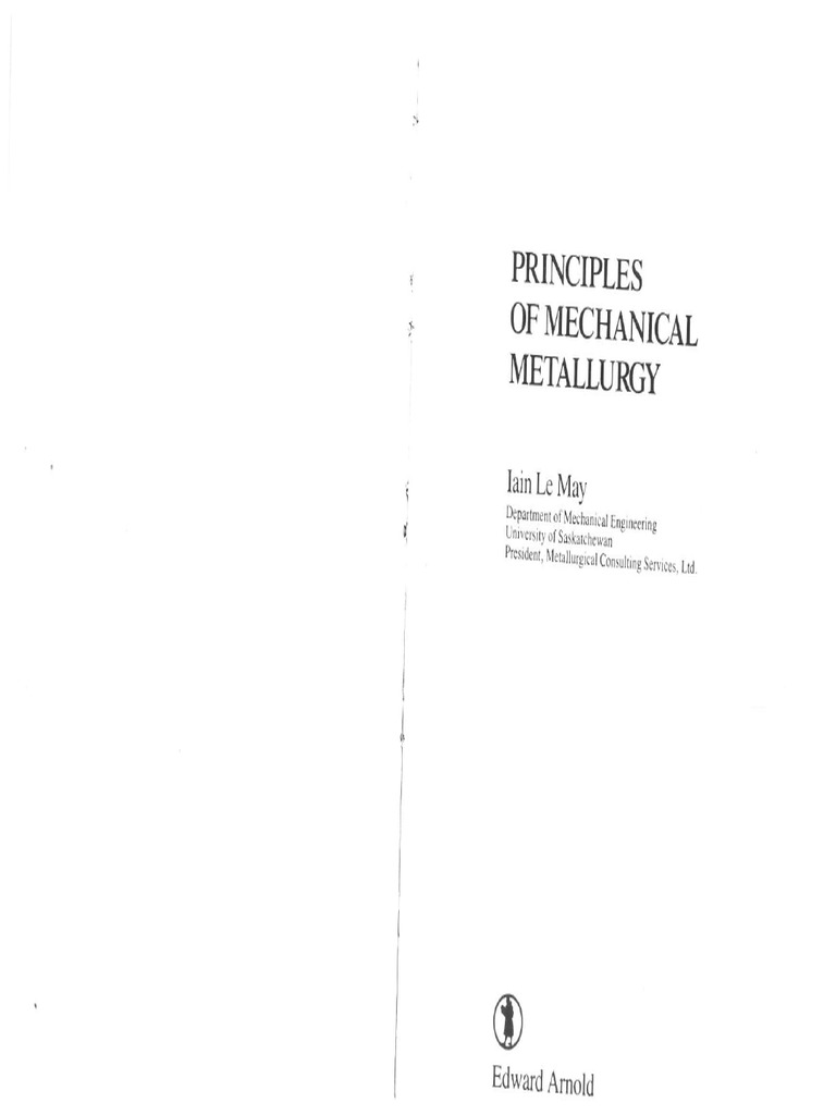 Le May - Principles of Mechanical Metallurgy | PDF
