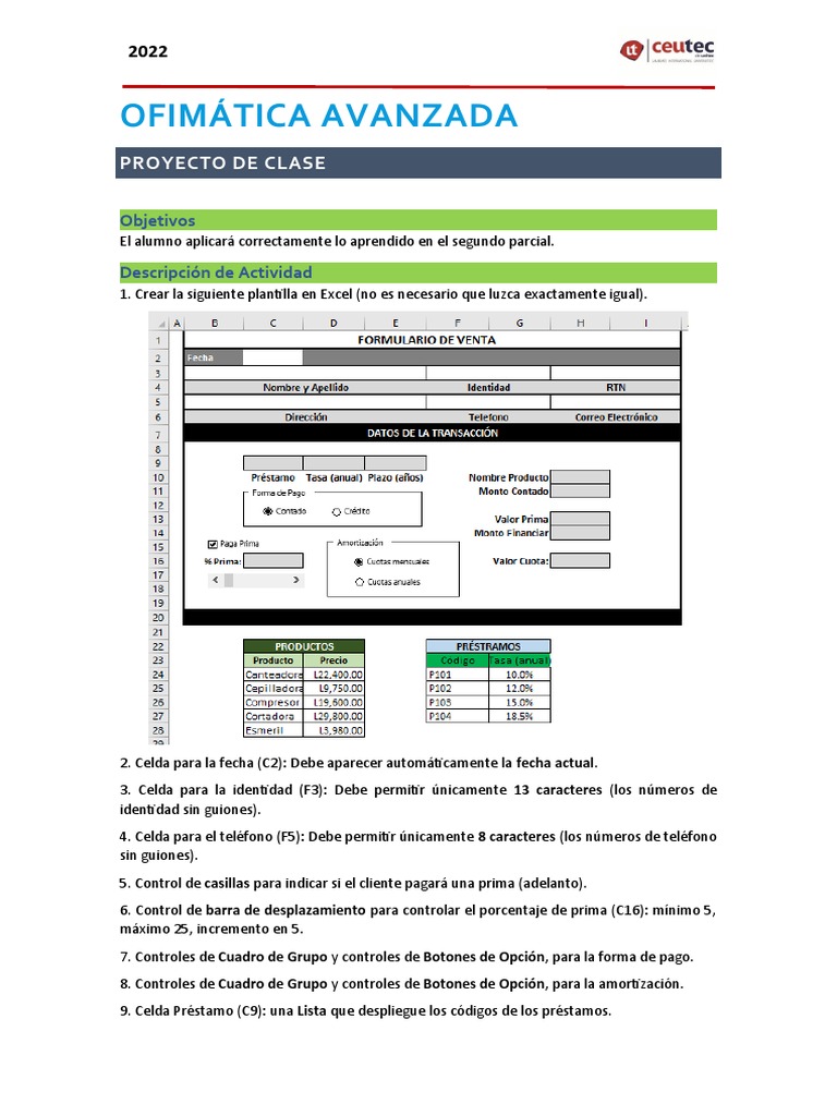 Proyecto Ofimática Avanzada | PDF