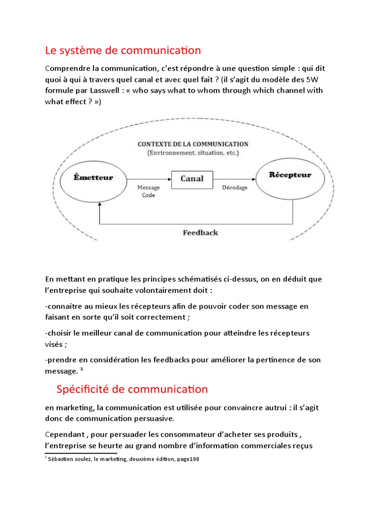 Le Système de Communication | PDF
