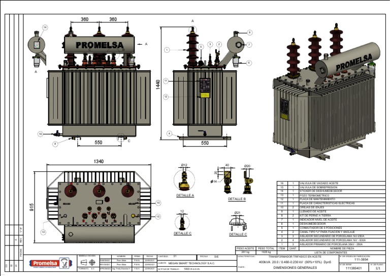 111-3854 Dimensiones Generales | PDF | Ingenieria Eléctrica