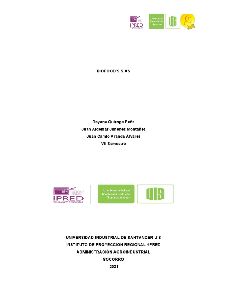 Rahernan - Plantilla Proyecto - BIOFOOD'S SAS | PDF