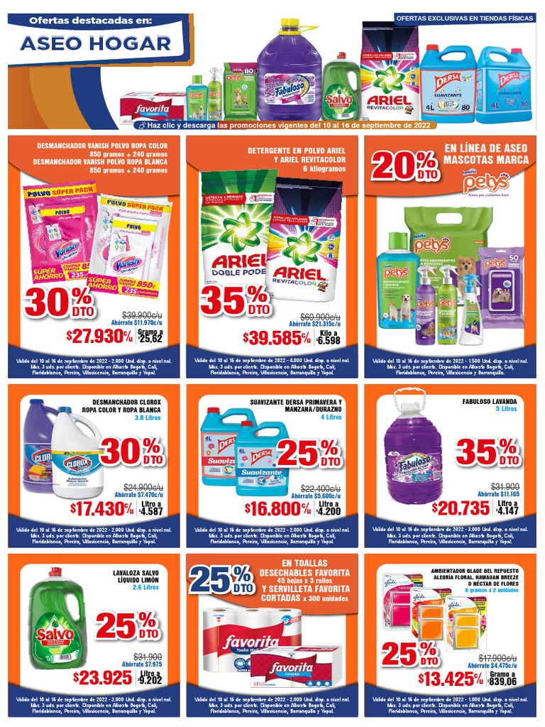 Alkosto Separata Digital Mercado Aseo Hogar 10092022 | PDF | Cantidades fisicas | Unidades de medida