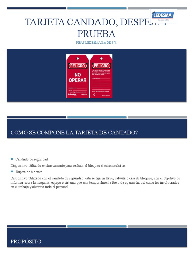 Tarjeta Candado | PDF