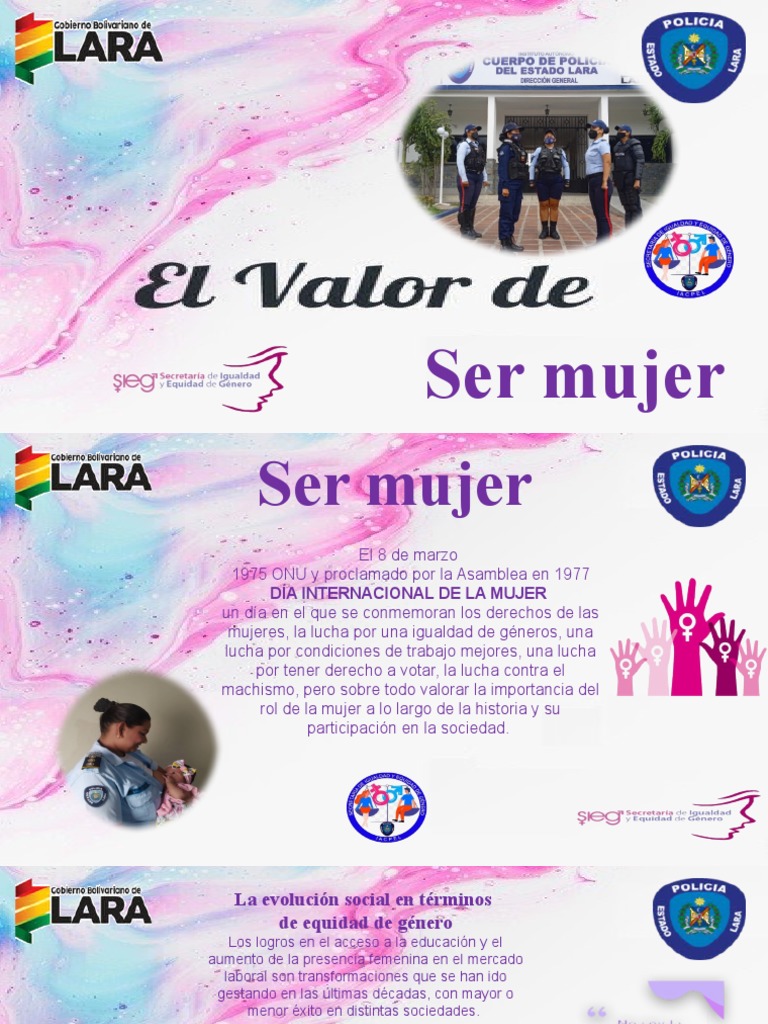 El Valor de Ser Mujer Presentacion | PDF | Mujer | Igualdad de género