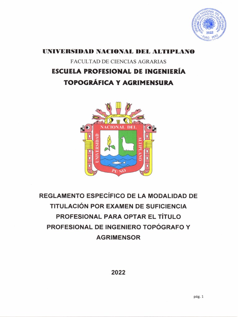 Reglamento Examen Suficiencia 2022 EPITA | PDF