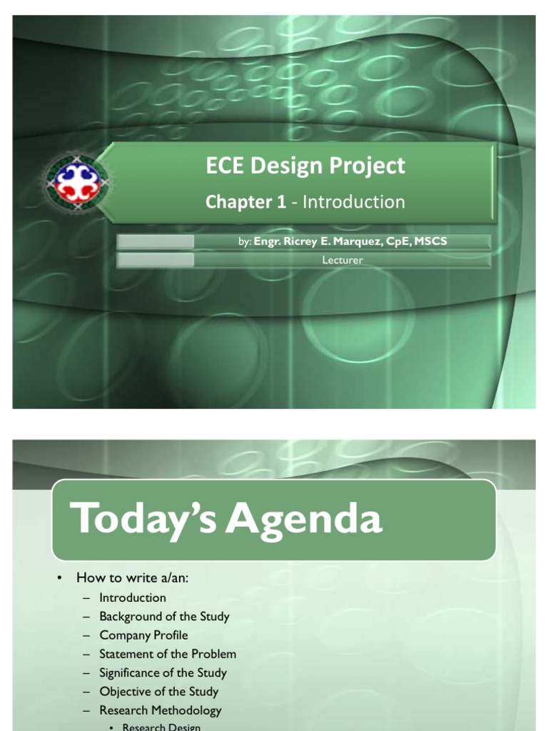 Ece Design Project Chapter 1 Introduction Pdf Sampling