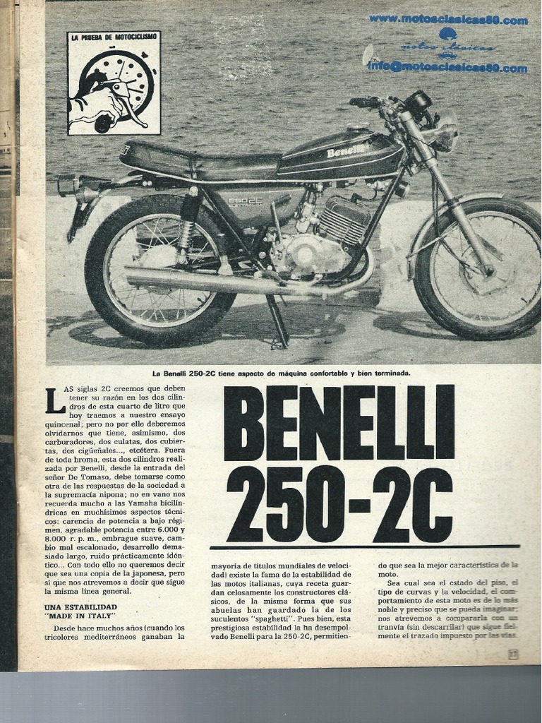 Benelli 250-2c Motociclismo 1 Quincena Diciembre 1974 | PDF