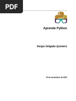 Aprende Python | PDF | Lenguaje de programación | Programación de computadoras