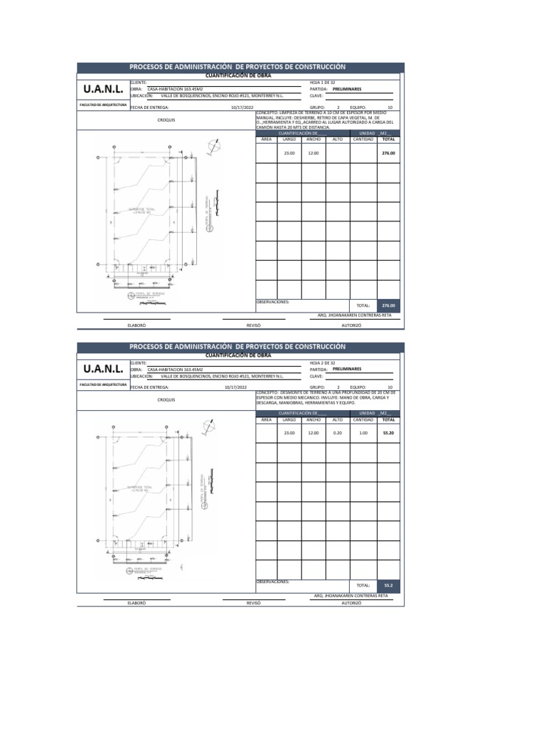 Formato Hoja Generadora | PDF | edificio | Ingeniero civil