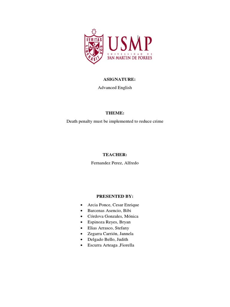 Death Penalty Debate: Crime Reduction Argument | PDF | Capital ...