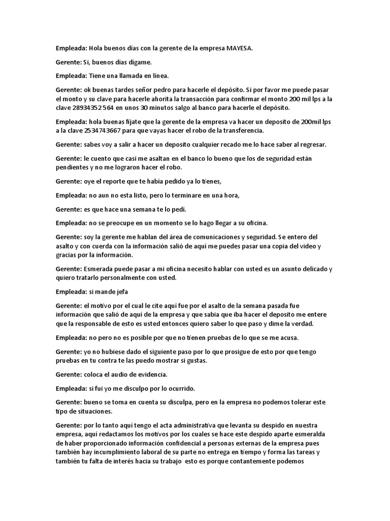 Despido y Conciliación Laboral en MAYESA | PDF | Business