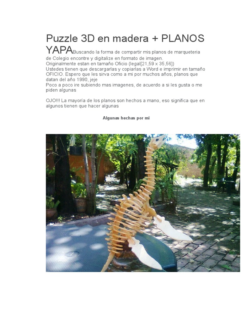 Puzzle 3D en Madera | PDF