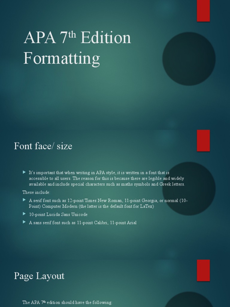 APA 7th Edition Formatting | PDF