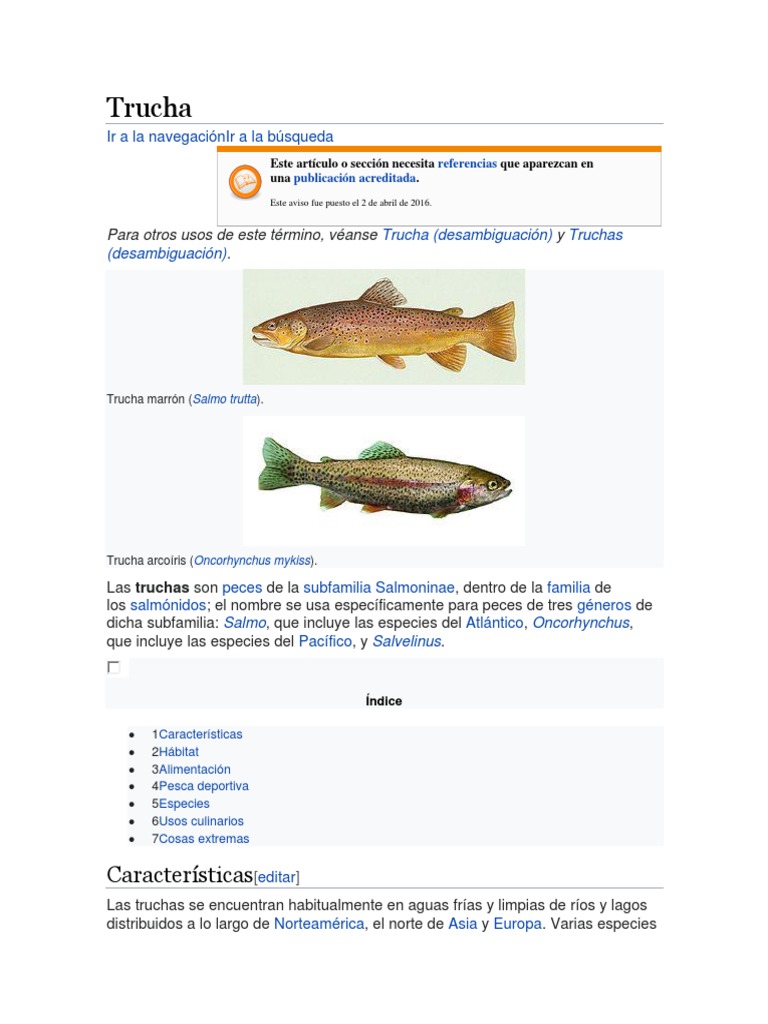 Trucha | PDF