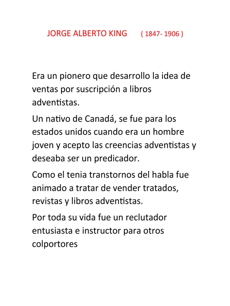 Jorge Alberto King | PDF