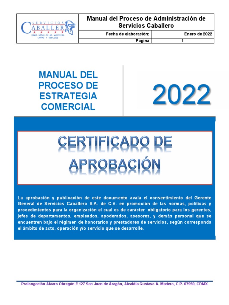 Manual Del Proceso de Estrategia Comercial | PDF | Marketing ... Manual Del Proceso de Estrategia Comercial | PDF | Marketing ...