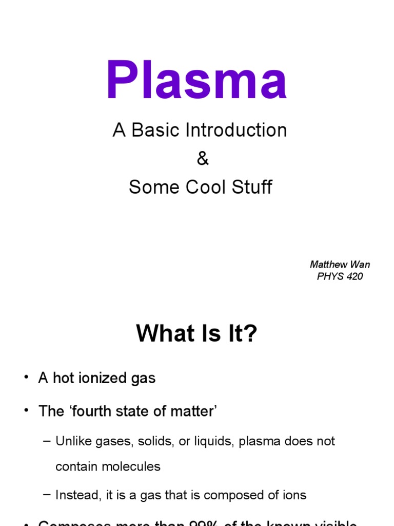 What Is Plasma | PDF | Plasma (Physics) | Electron