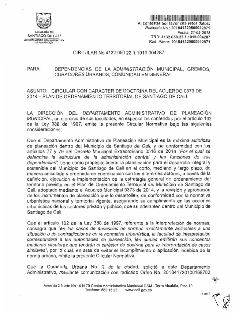 Normas - Complementarias POT Cali | PDF