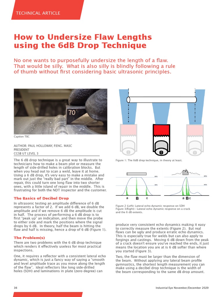 Limitations of the 6dB Drop Technique | PDF | Decibel | Nondestructive ...