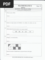 SEA 2019 Mathematics Specimen Paper | PDF | Teaching Mathematics