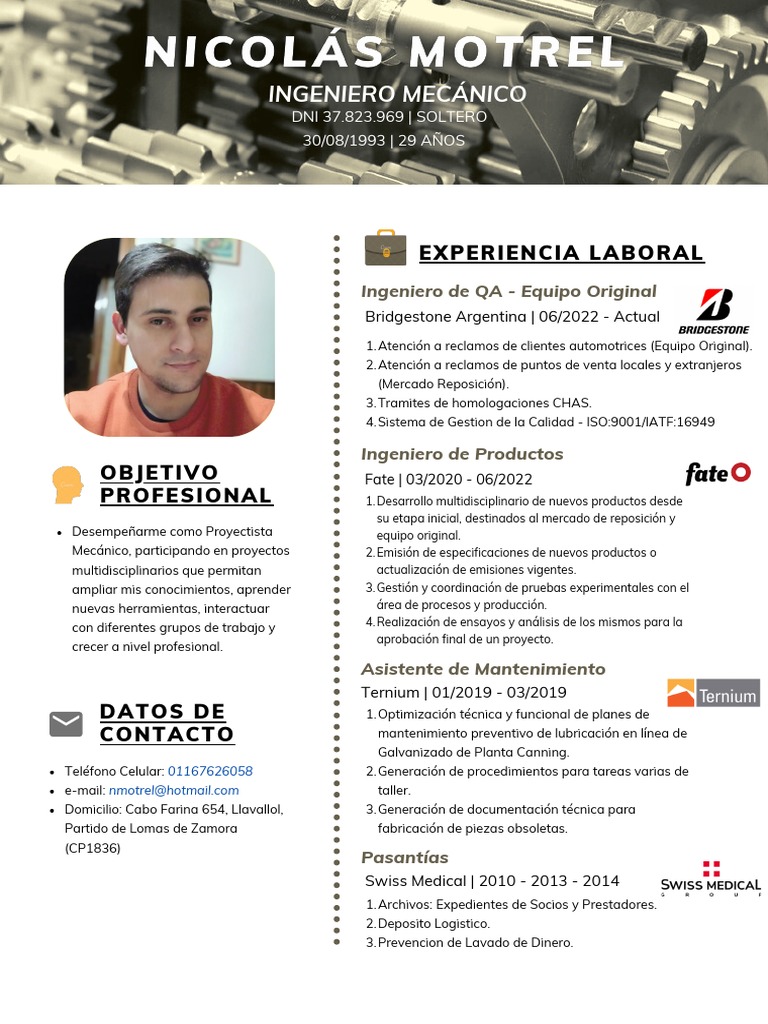 CV Nicolas Motrel 2022 | PDF