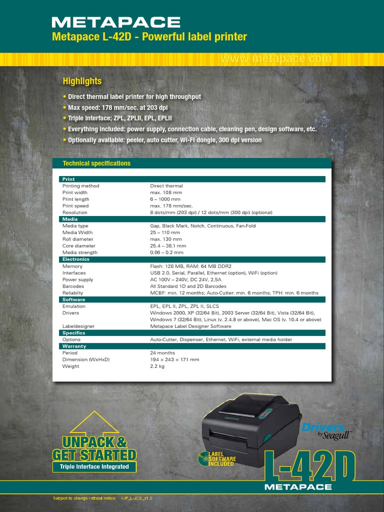 Metapace l-42d | PDF | Wi Fi | Microsoft Windows