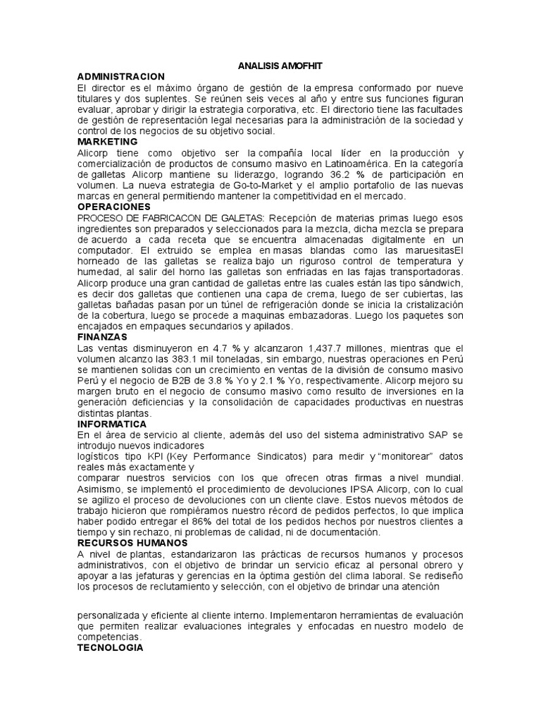 Herramienta de Analisis Interno Amofhit | PDF | Gestión de recursos ...