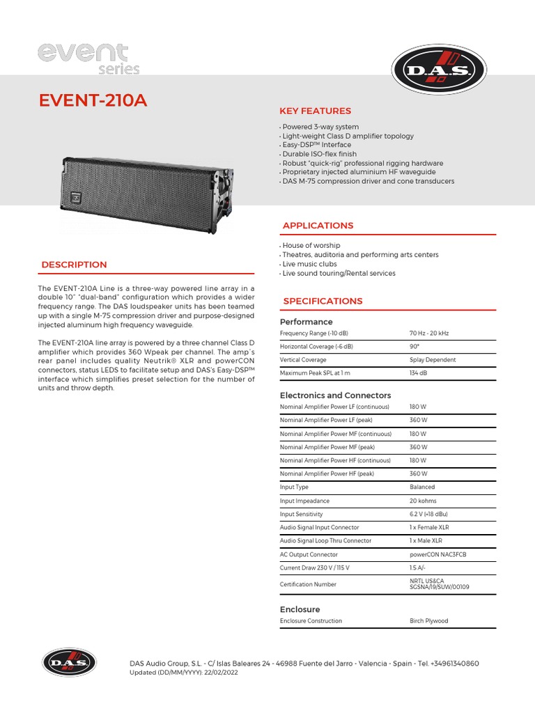 HT Event-210a-230 00 | PDF | Amplifier | Loudspeaker