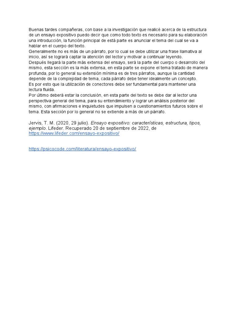 Estructura de Un Ensayo Expositivo | PDF