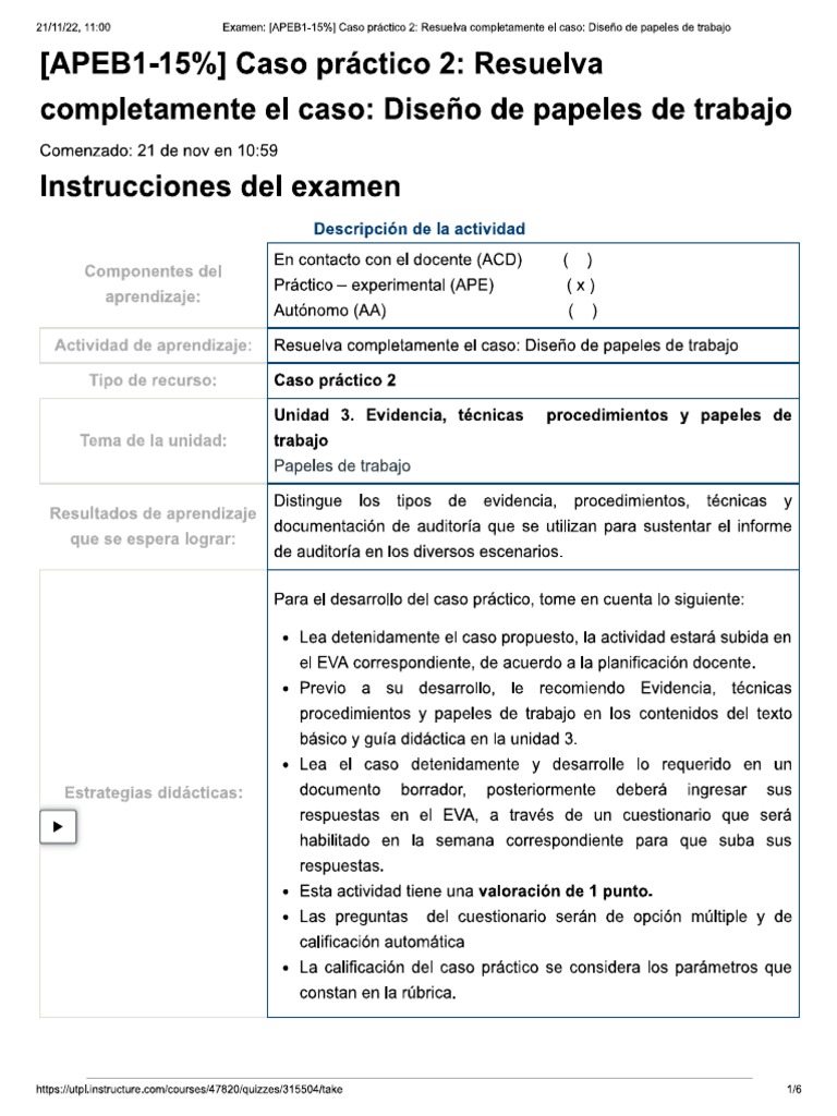 Examen - APEB1-15 Caso Práctico 2 - Re | PDF