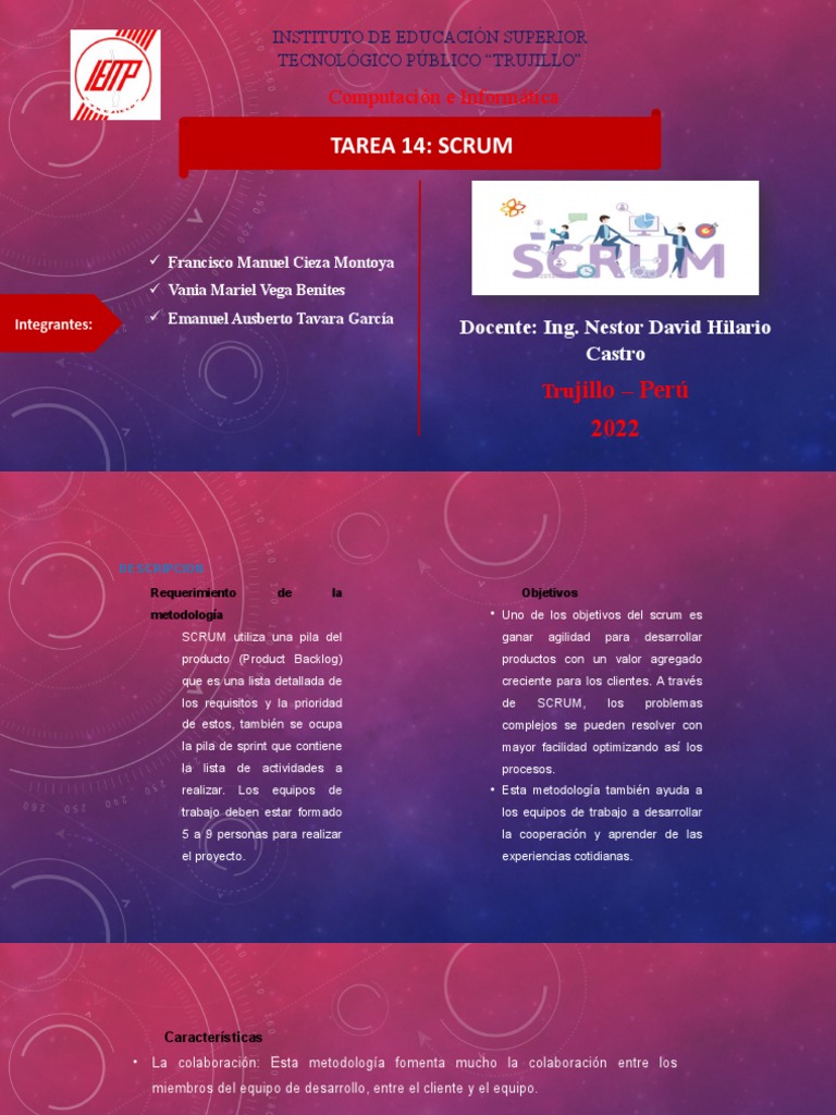 Tarea 14 Scrum | PDF | Scrum (desarrollo de software) | Informática