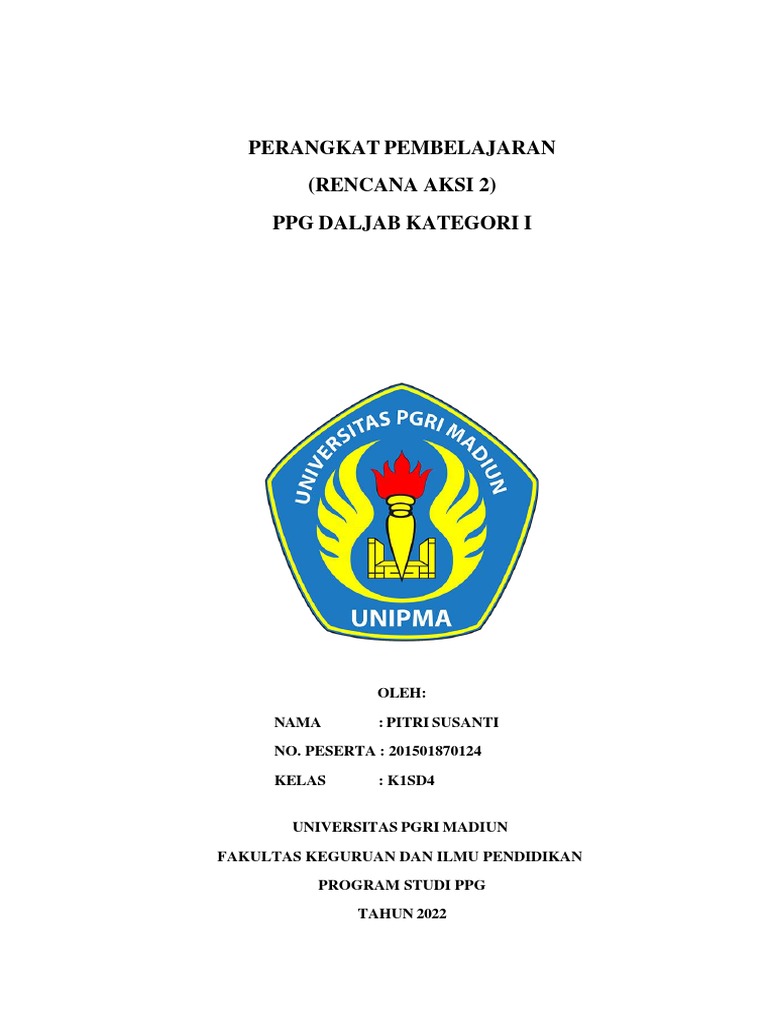 Perangkat Pembelajaran (Rencana Aksi 2) PPG Daljab Kategori I | PDF