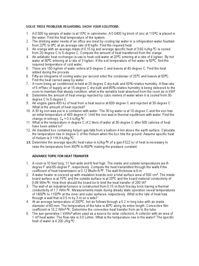 Assignment For Heat | PDF