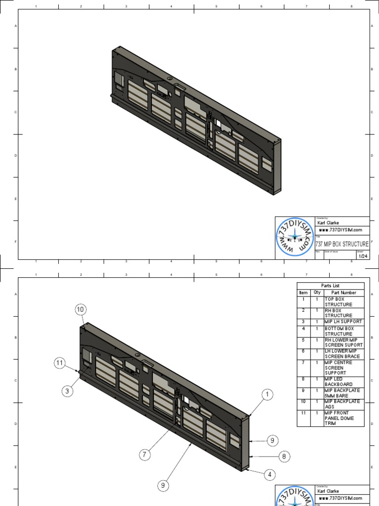 737 MIP BOX STRUCTURE Drawing v1 | PDF | Manufactured Goods ...