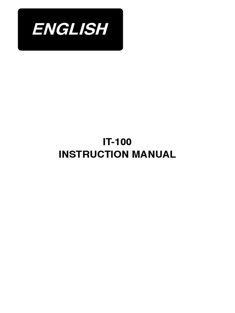 IT100 Instruction Eg | PDF