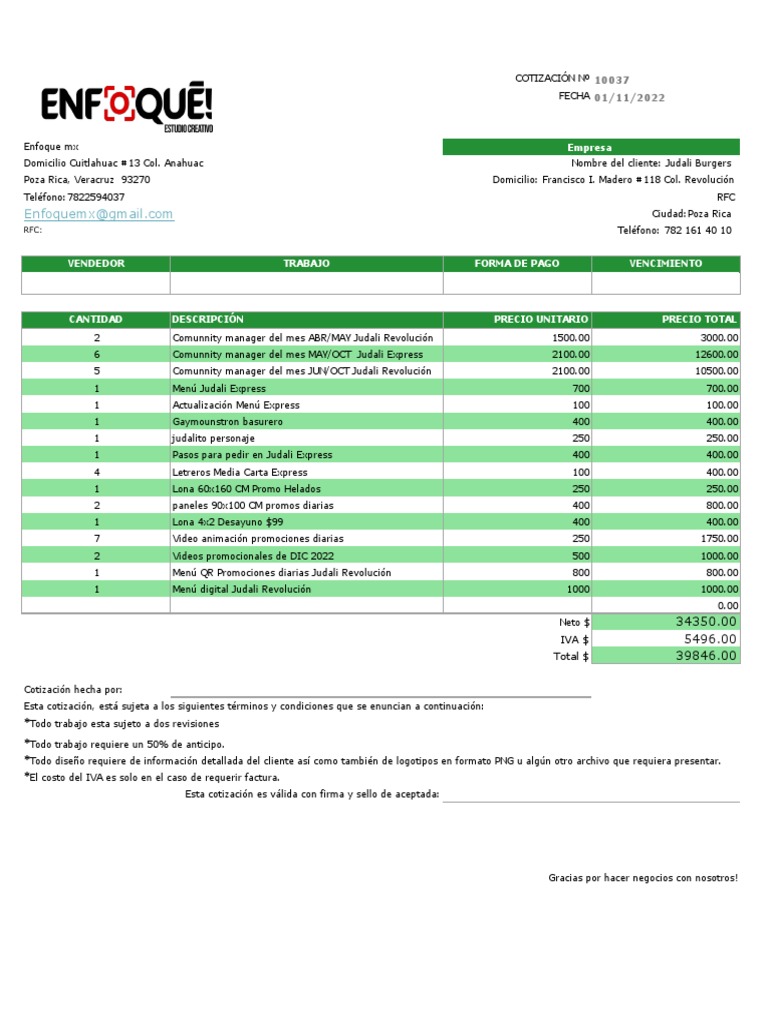 Plantilla Nota de Pago | PDF