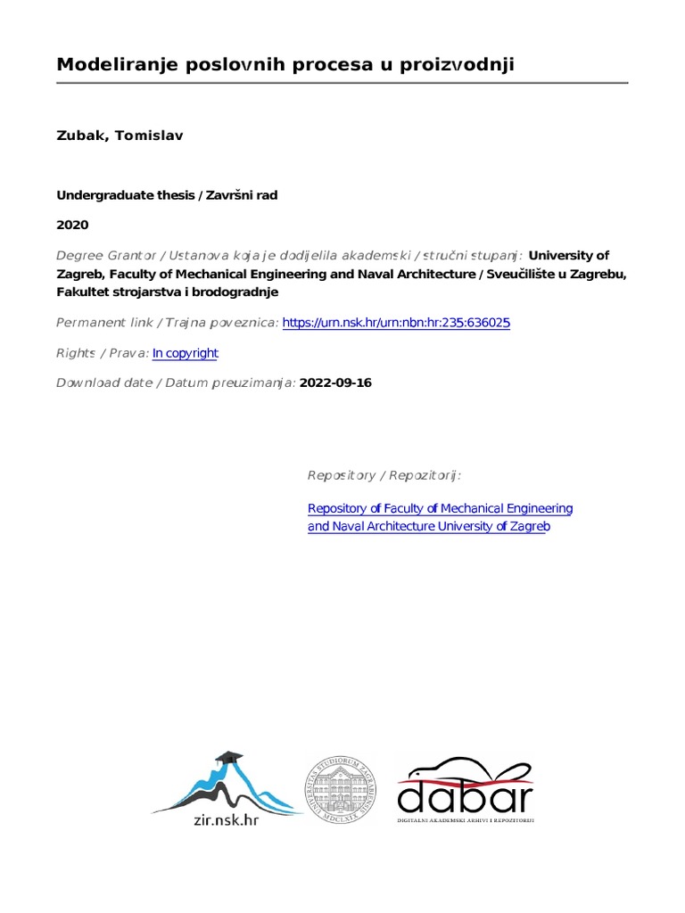 Modeliranje Poslovnih Procesa U Proizvodnji | PDF