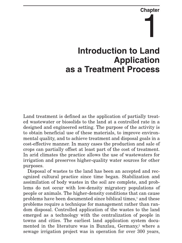 Land Application for Wastewater Treatment | PDF | Sewage Treatment ...