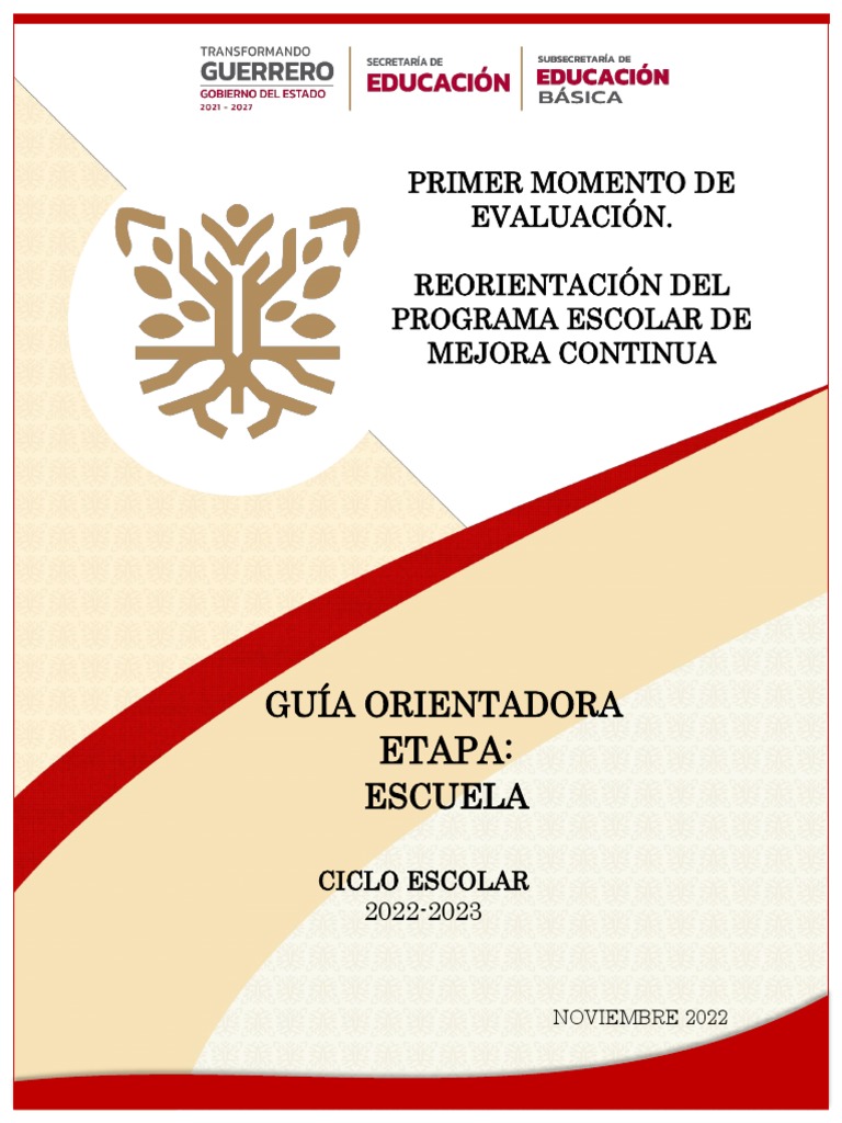 Reorientación del Programa Escolar 2022-2023 | PDF | Evaluación ...