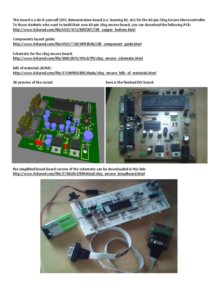 Paranz' Zilog Encore Tutorial | PDF | Microcontroller | Electrical Engineering