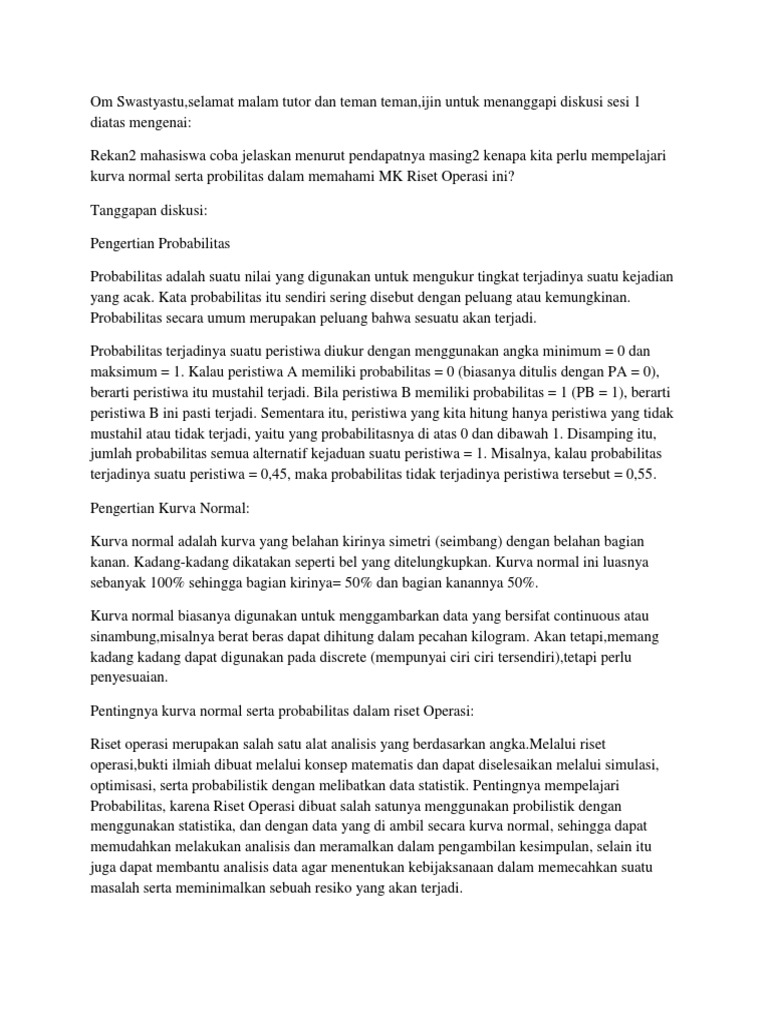 Diskusi 1 Riset Operasi | PDF