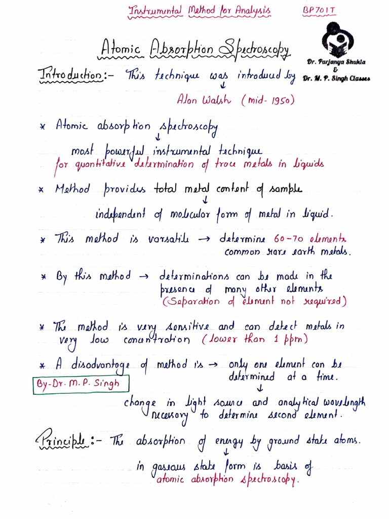 Atomic Absorption Spectroscopy Analysis Of Metals Pdf Atomic
