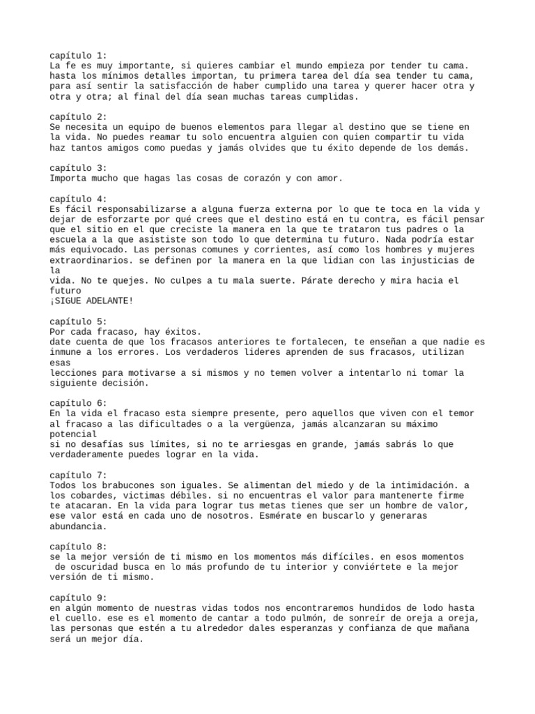 Resumen Tiende - Tu - Cama - William - H - McRaven R | PDF