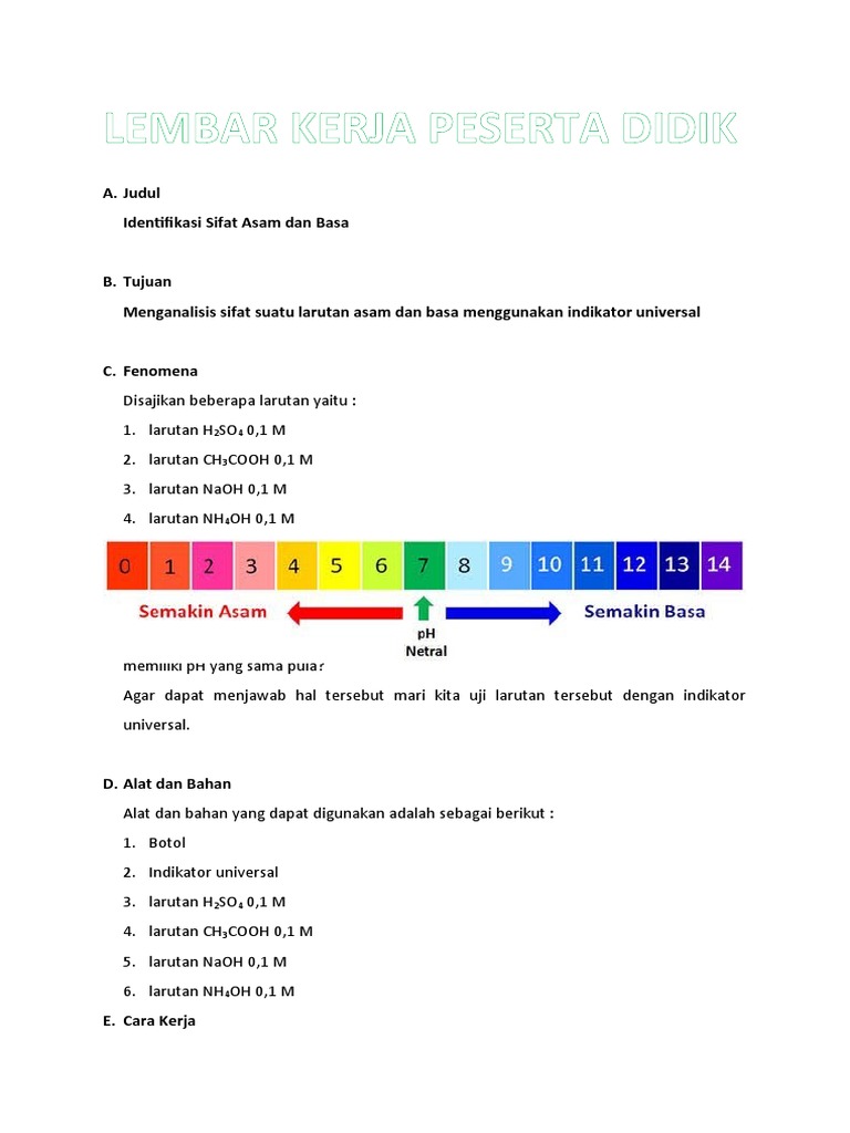 LKPD Asam Basa Edit | PDF