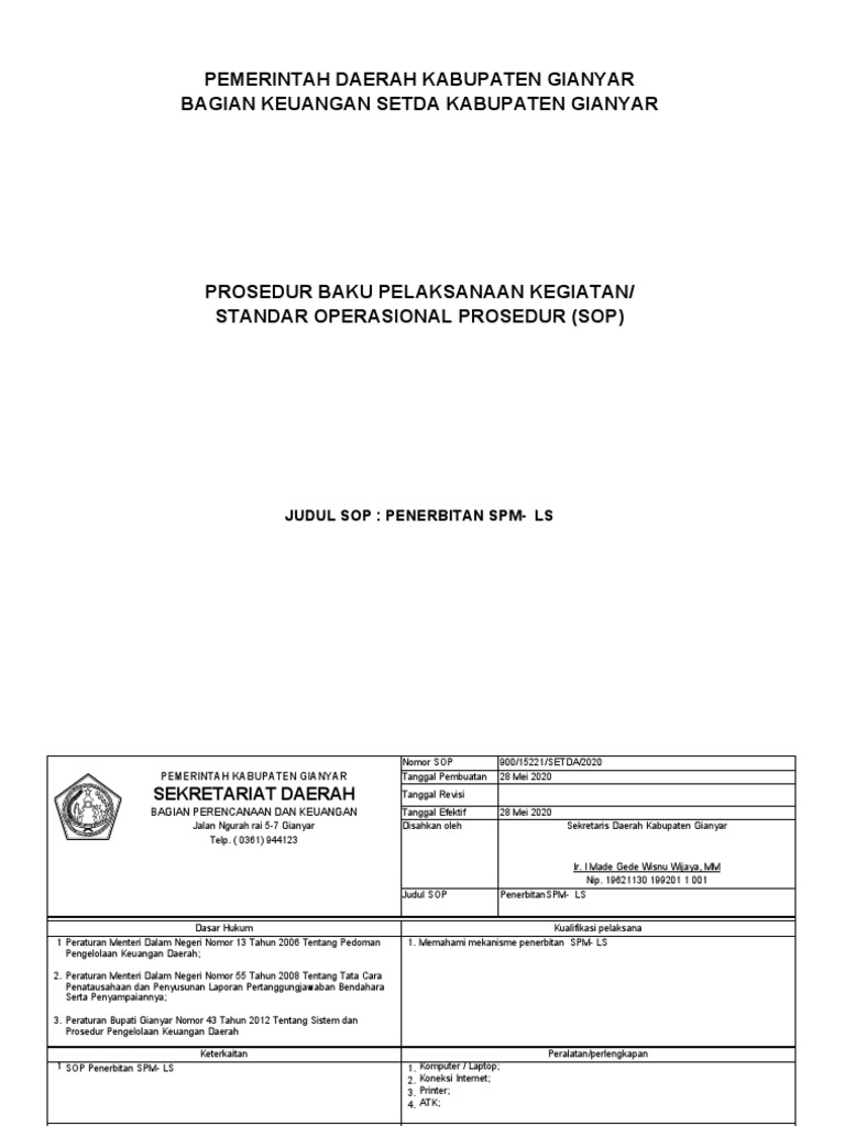 1 Form Sop Spp Spm Ls Pdf