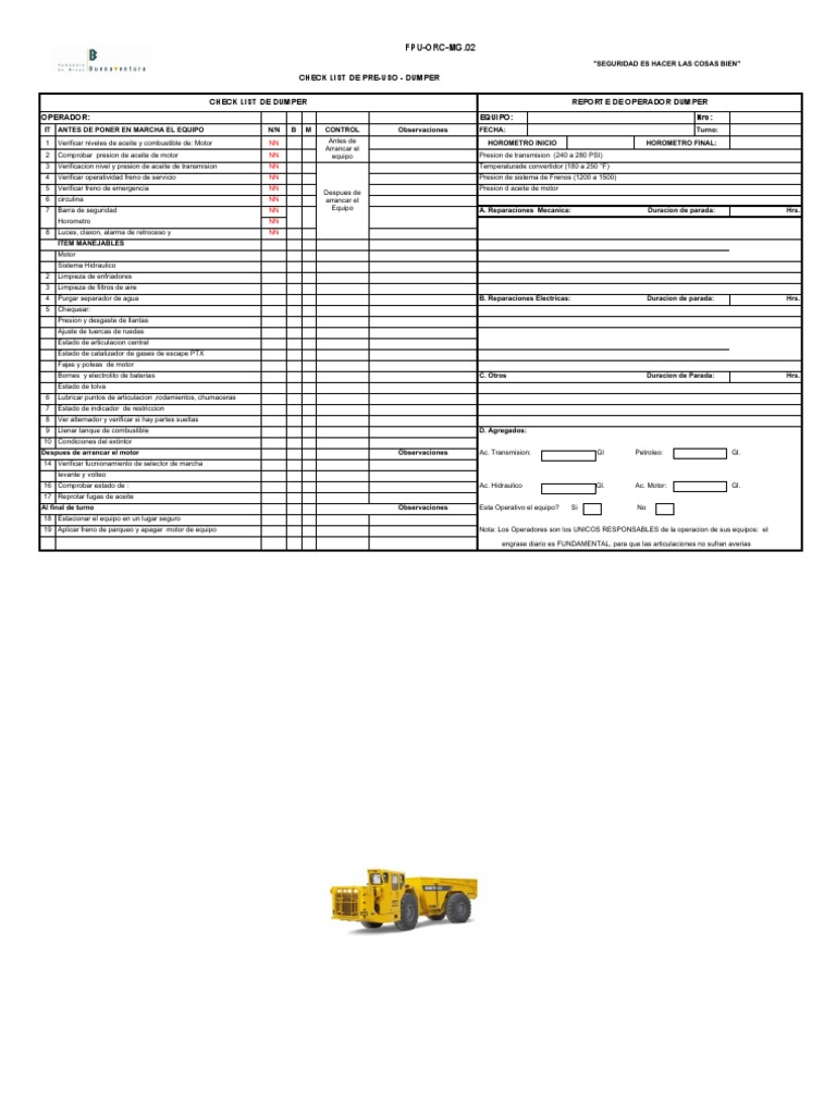 Check List Dumper | PDF