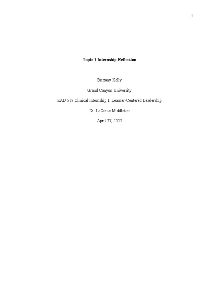 Internship Reflection on IEP Meetings | PDF | Individualized Education ...